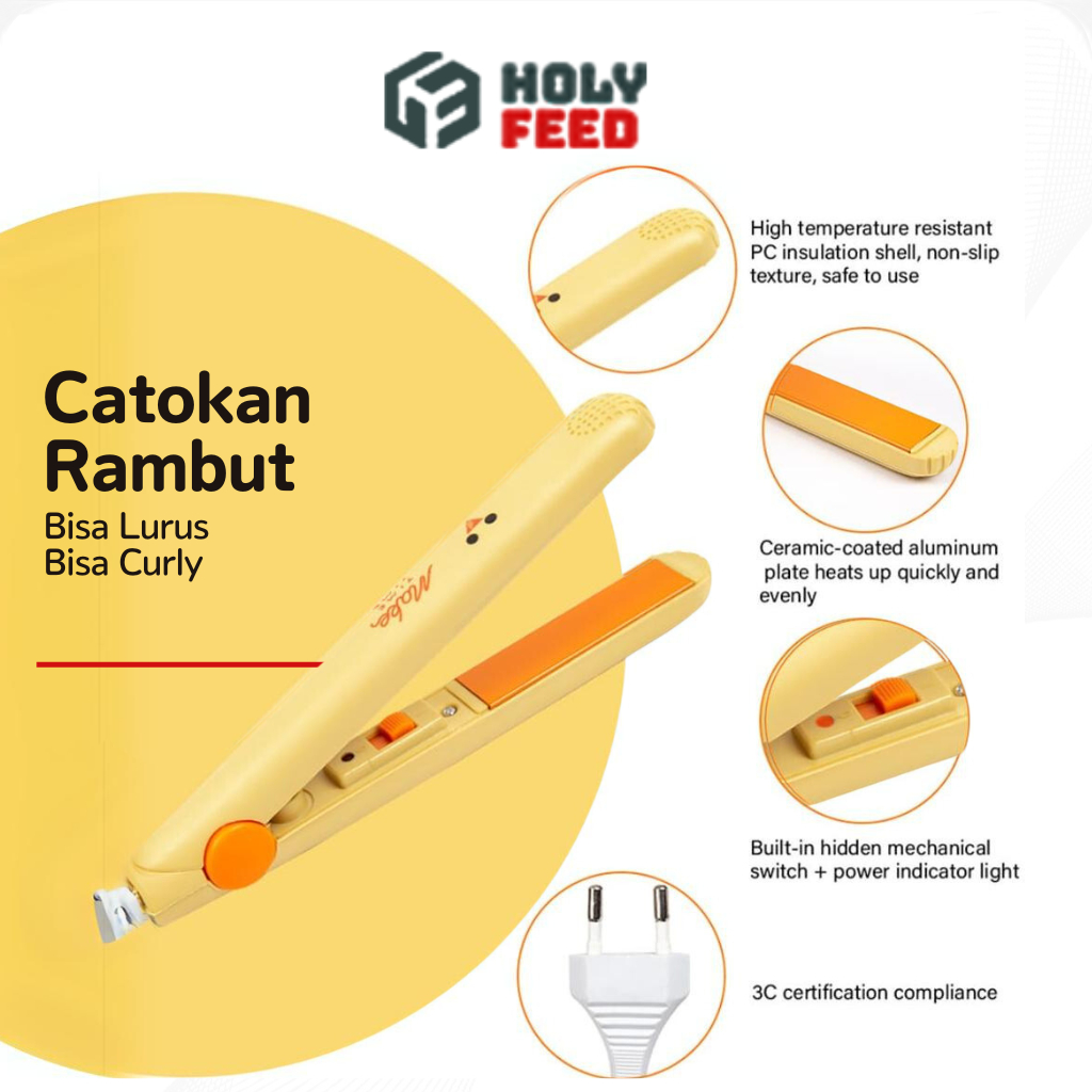 Jual Catok Rambut Mini 2 in 1 Curly Dan Lurus / Alat Catok Mini Catokan ...