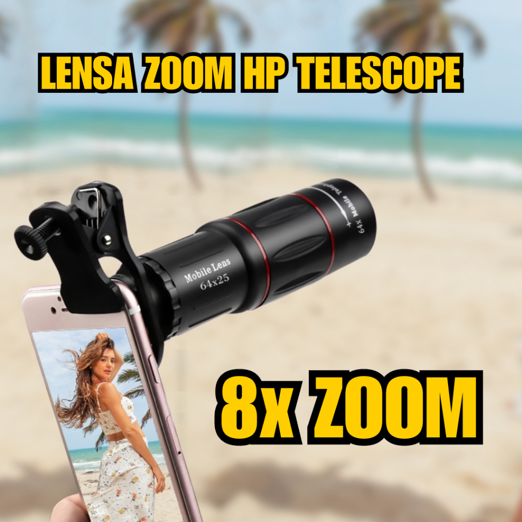 Jual Lensa Telescope 8X Lensa Zoom Hp Universal Telezoom Lensa Apexel ...