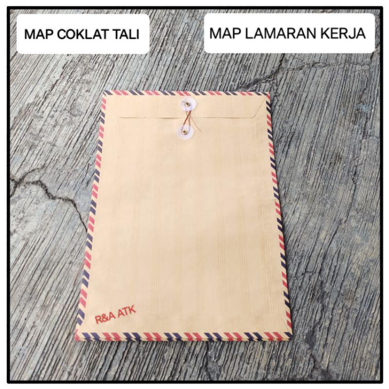 Jual 20 Lembar Map Coklat Tali 310 / Amplop Coklat Lamaran Kerja ...