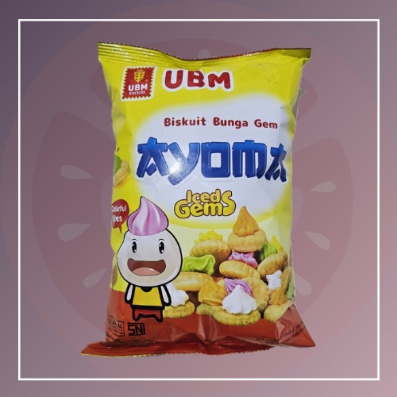 Jual UBM Biskuit Bunga Gem AYOMA 200GR | Ayoma Iced Gems Colorful Bites ...