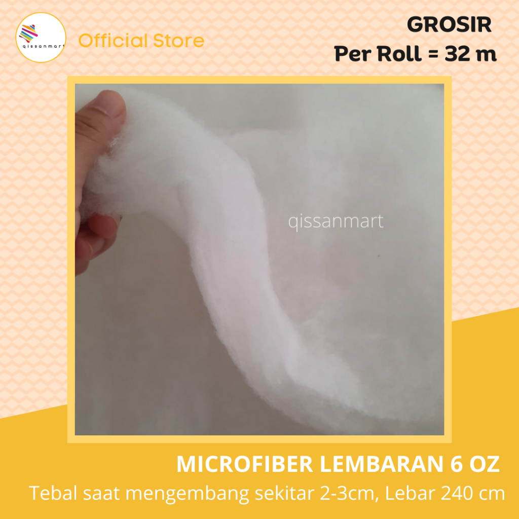 Jual Per Roll : Microfiber Lembaran 6oz, Tebal 3 cm, Premium Grade A ...