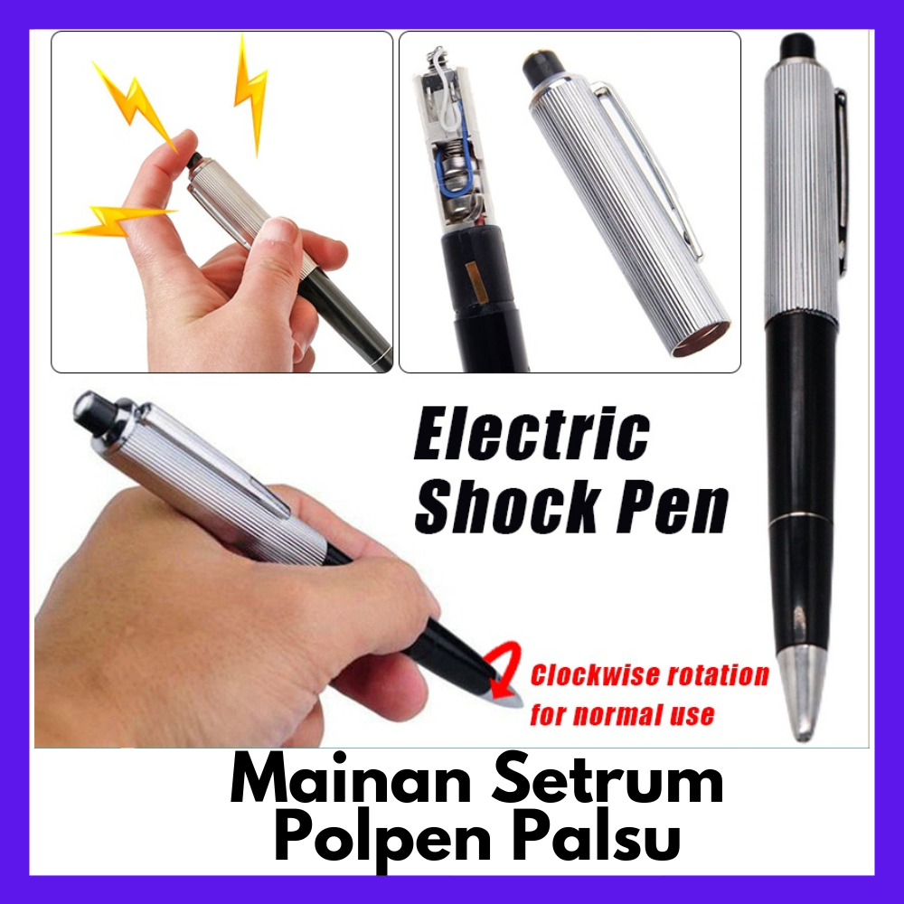 Jual Pulpen kejut Pena Listrik Electric Mainan Pulpen Listrik Setrum ...