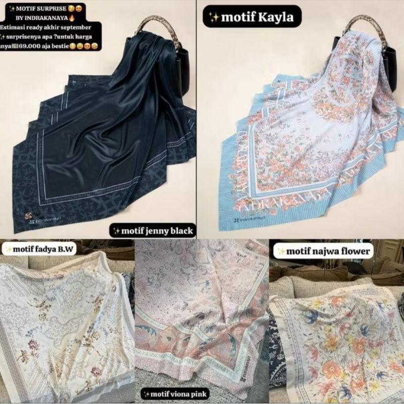 Jual HIJAB JOURNEY SERIES INDRAKANAYA MOTIF JENNY BLACK,KAYLA,FADYA ...