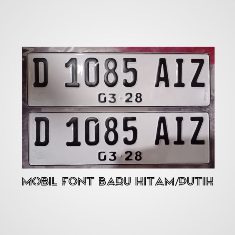 Jual PLAT MOBIL FONT BARU 2PCS | Shopee Indonesia