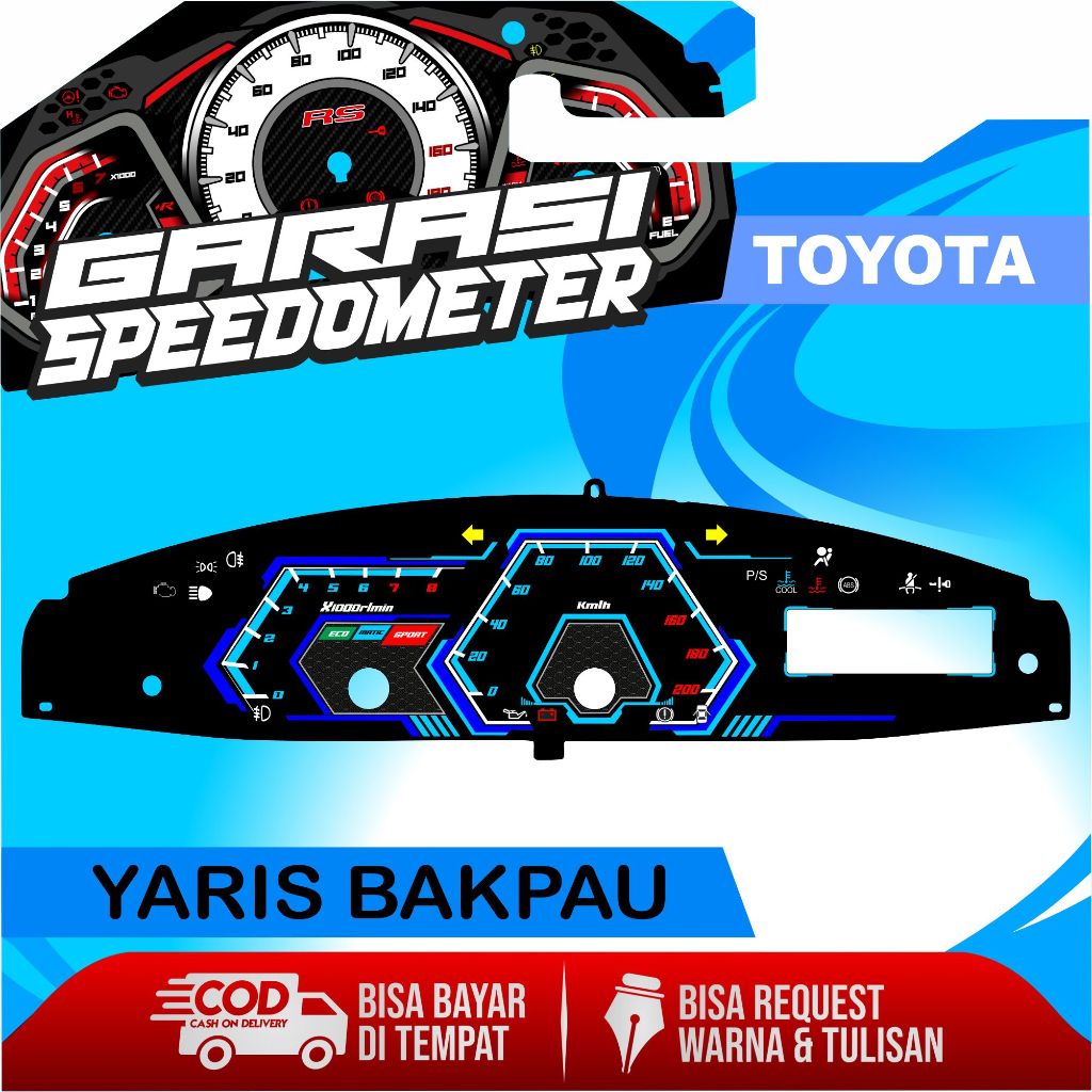 Jual PAPAN SPEEDOMETER CUSTOM TOYOTA YARIS BAKPAU | Shopee Indonesia