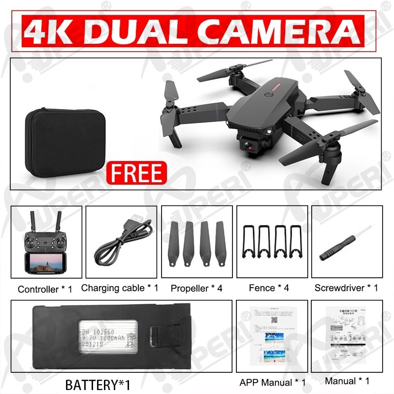 Jual ATA - SMART Drone E88 Pro 4k HD Camera Shoot Original Indoor ...