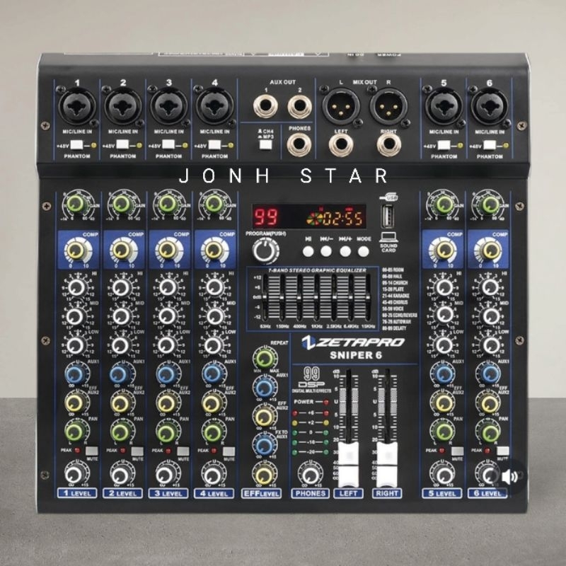Jual ZETAPRO MIXER AUDIO SNIPER 6 ORIGINAL/SNIPER 6/SNIPER6 ORIGINAL ...