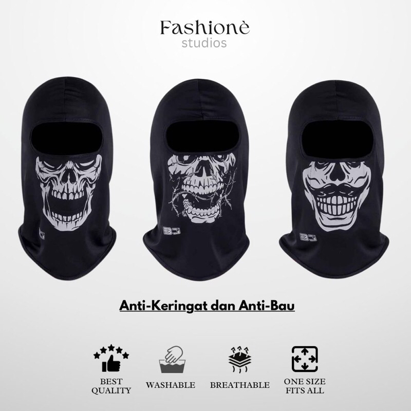 Jual Masker Buff Tengkorak Full Face Balaclava Masker Motor Pria Motif ...