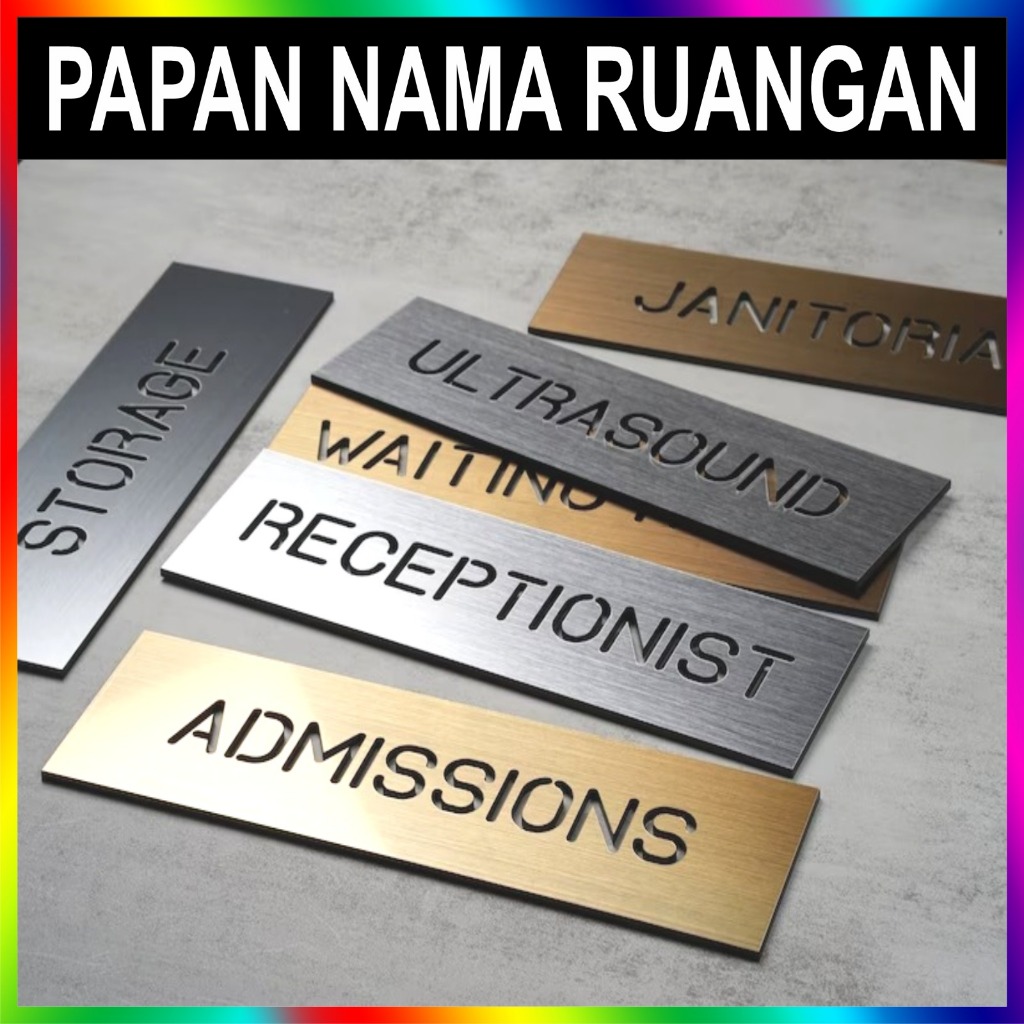 Jual Custom Sign Nama Ruangan | Sign Board Stainless Steel Mewah Modern ...