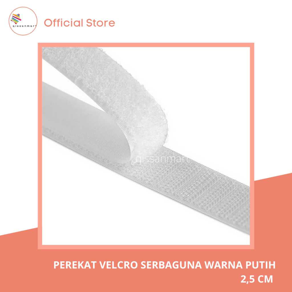 Jual Velcro Putih Perekat Serbaguna Lebar 2,5cm Per pasang Per meter ...