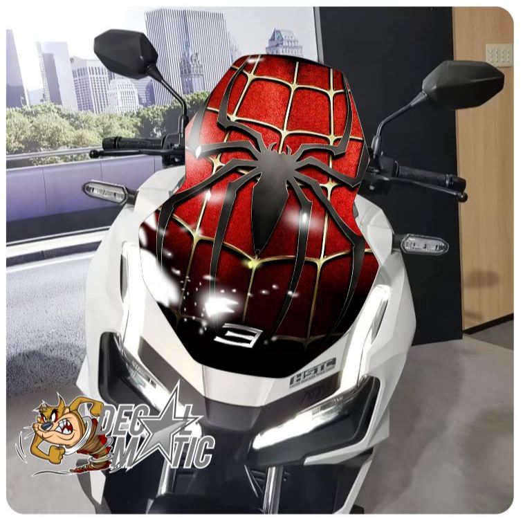 Jual Stiker Winshield / decal Visor ADV 150 ADV160 SPIDERMAN | Shopee ...