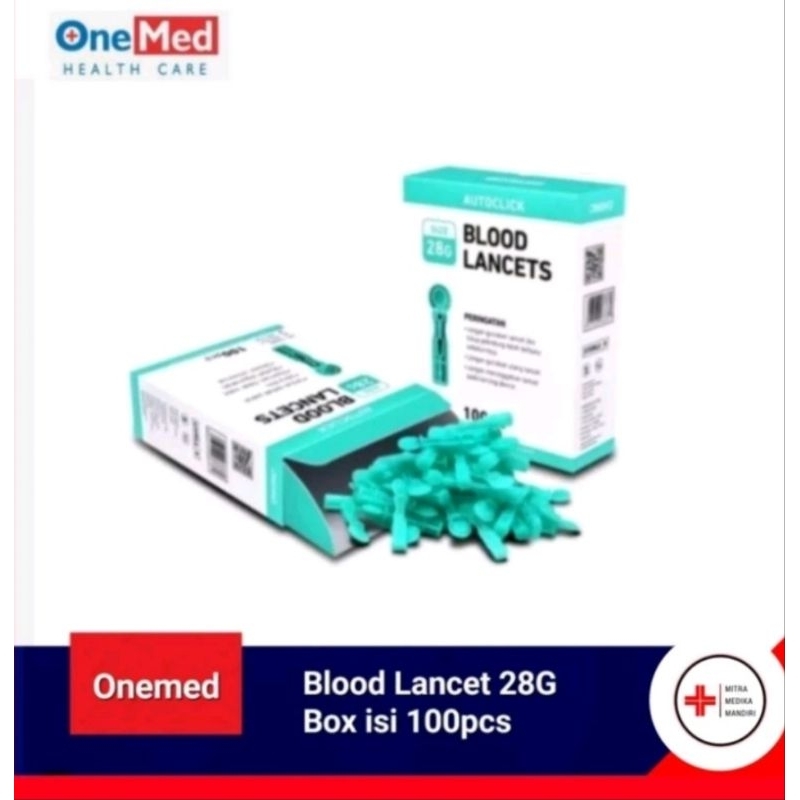 Jual Blood Lancet 28G Box 100pcs Onemed | Shopee Indonesia