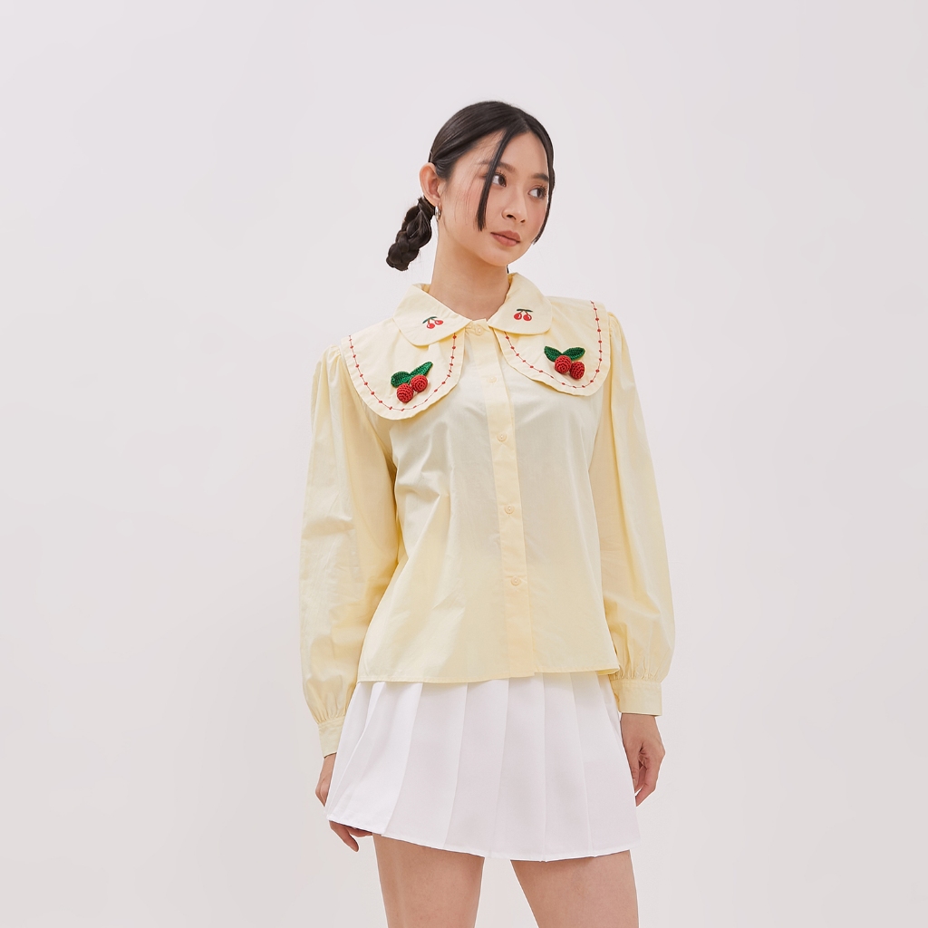 Jual Moncherry Blouse 011 | Wilexa Official | Kemeja Wanita | Shopee ...