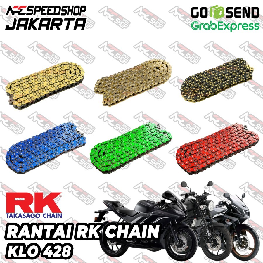 Jual Rantai RK Chain 428 KLO O-Ring 130L Ninja 150 R RR R15 KLX 150 CRF ...