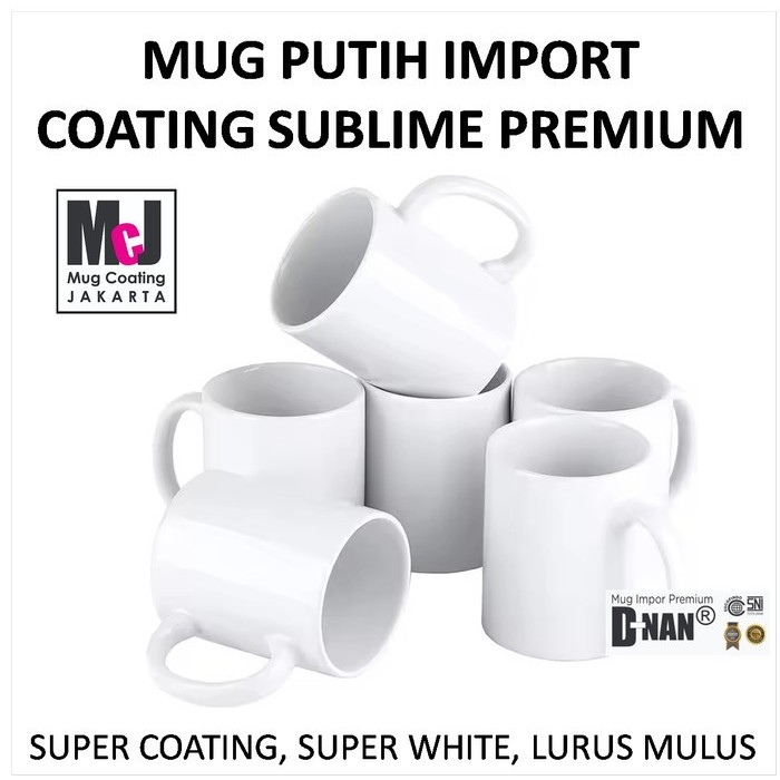 Jual Mug coating import murah Super white - Mug Sublim Super White ...