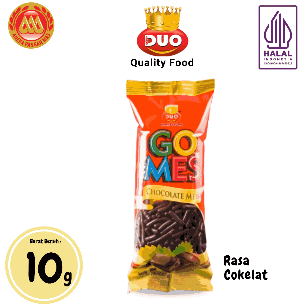 Jual DUO Gomes Chocolate Rice Meses Cokelat (1 Renceng x 10pcs) - Netto ...