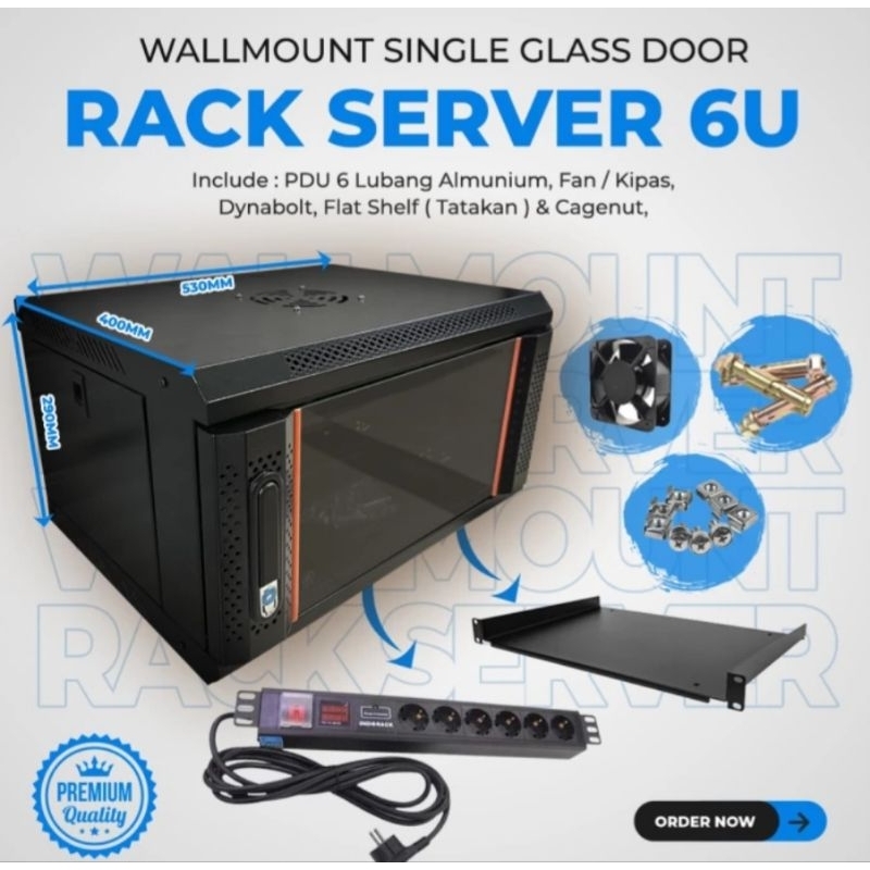 Jual Wallmount Rackmount 6U Rack Server 6U | Shopee Indonesia