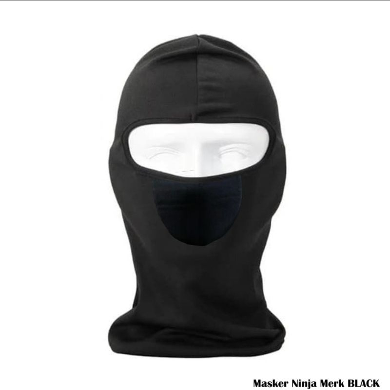 Jual Masker Baf Ninja Full Face Balaclava, Masker Baf Motor Hitam Polos ...