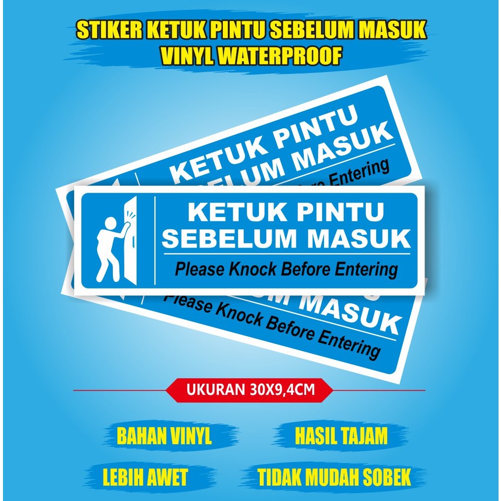 Jual Stiker ketuk pintu sebeum masuk | Shopee Indonesia