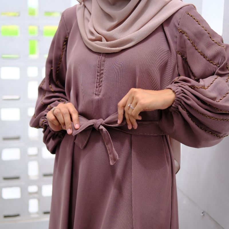 Jual New mewah bangeet abaya fursan lengan balon elegan dg payet bonus ...