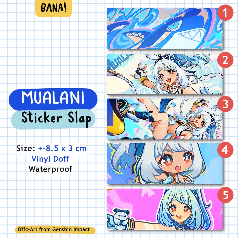 Jual Sticker MUALANI Genshin Impact Sticker Slap Anime Bijian | BANA ...