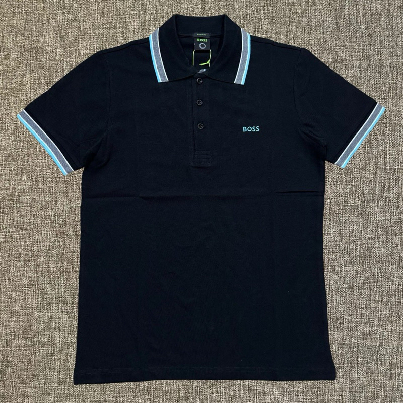 Jual Hugo Boss Cotton Pique Paddy Polo Black Original / Baju Kaos Polo ...