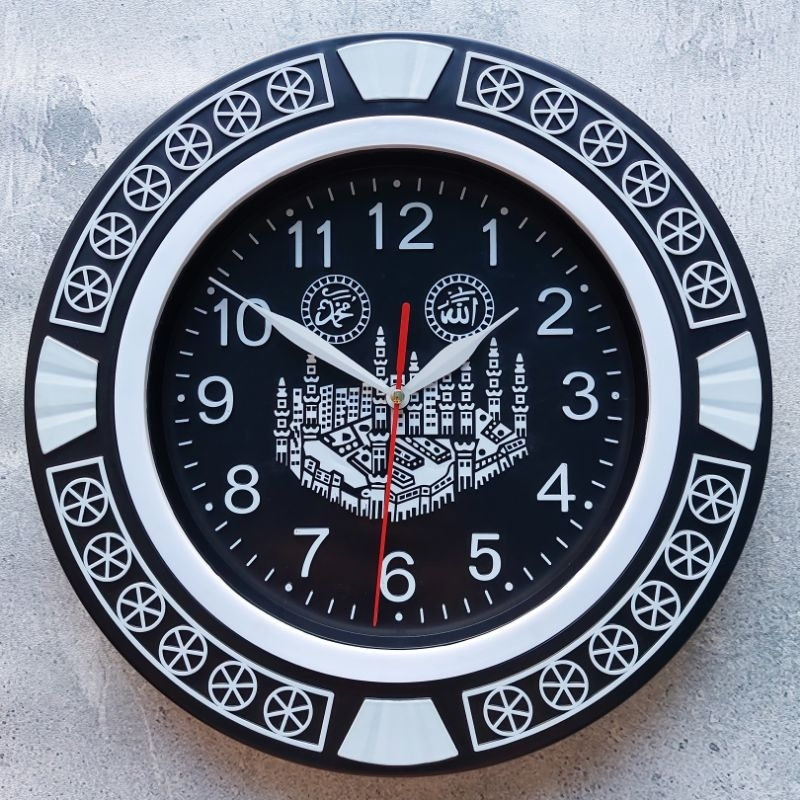 Jual Jam Dinding Esa Kaligrafi Islam Arab Masjid Minimalis Angka Timbul ...