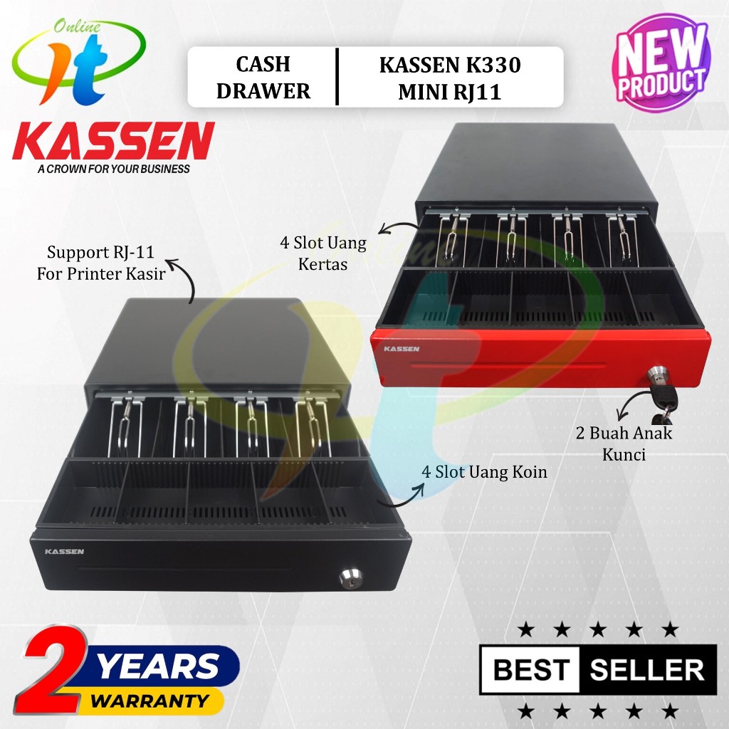 Jual Mini Cash Drawer Kassen K330 Box Laci Uang Kasir Kecil K-330 MK330 ...
