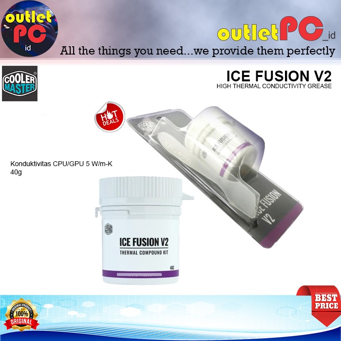 Jual Cooler Master Ice Fusion V2 Thermal Paste / Grease / Compound kit CoolerMaster CMT Pasta ...