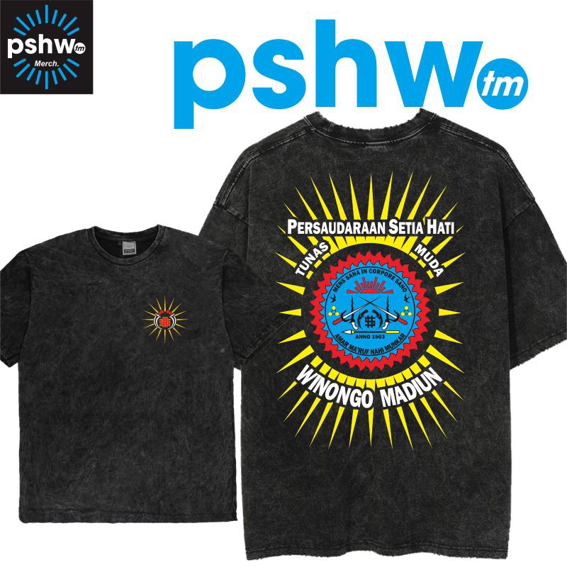 Jual KAOS DISTRO PREMIUM Kaos Washing Lambang Pshw + BoxSet + Gantungan ...