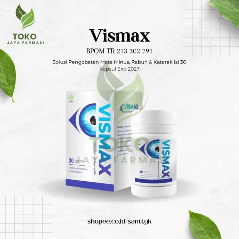 Jual Vismax Obat Kesehatan Mata Minus Asli Original Herbal Tanpa Efek ...