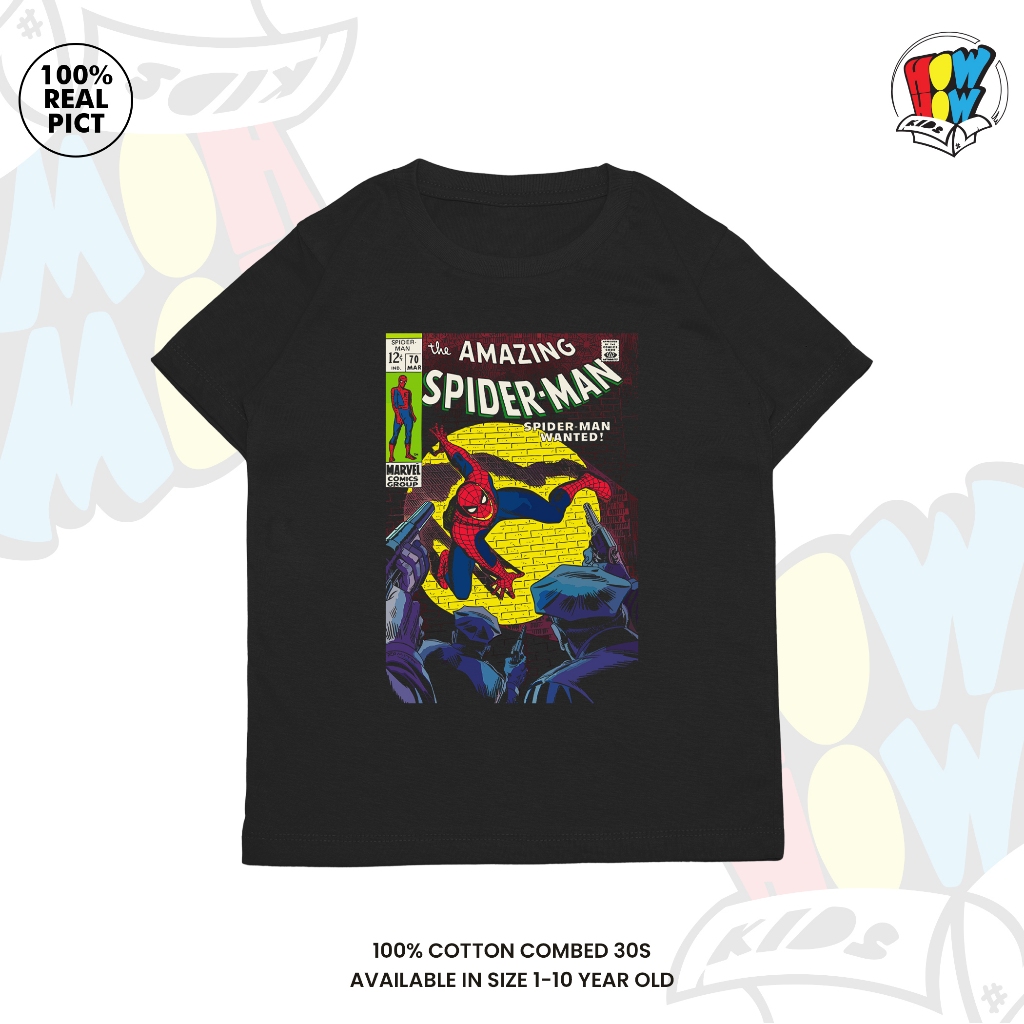 Jual HowHow Kids - Baju Kaos Anak Motif Spiderman Comic - Unisex Usia 1 ...