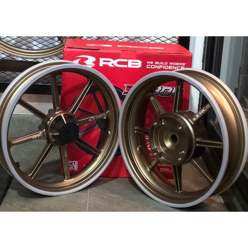 Jual VELG RCB HONDA CLICK 160 / VARIO 160 SP800 PALANG 8 GLOSS BLACK & GOLDEN BRONZE 215 350 14 ...