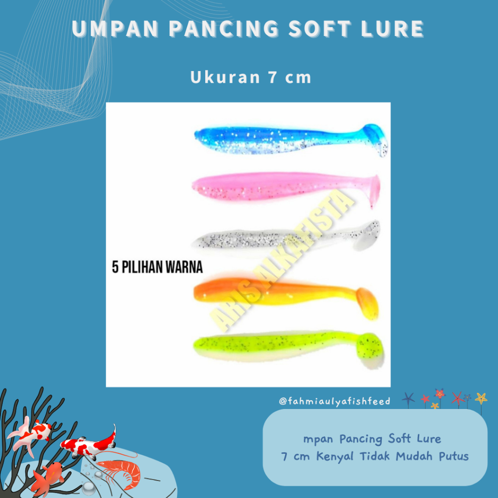 Jual Umpan Pancing Soft Lure 7 cm Kenyal Tidak Mudah Putus | Shopee ...