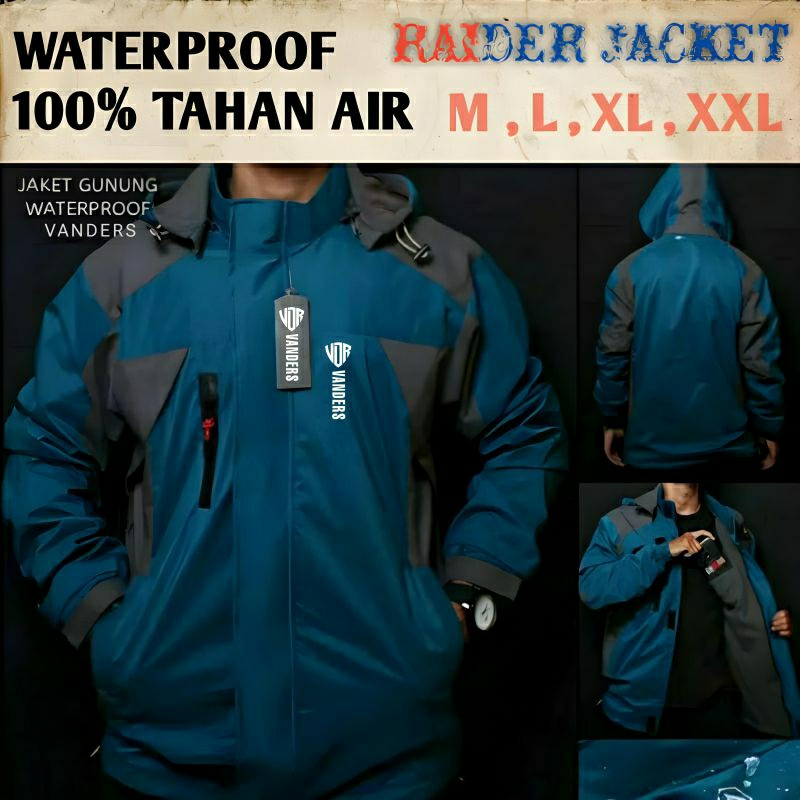 Jual JAKET GUNUNG PRIA OUTDOOR WATERPROOF ORIGINAL VANDERS ANTI AIR ...