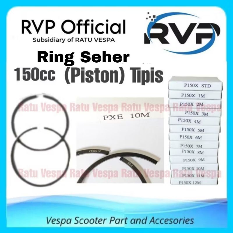 Jual Ring Seher Piston Tipis 0M-12M Vespa 150cc VESGIO original - 0M ...