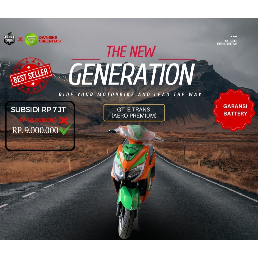 Jual Motor Listrik Greentech E Trans SLA - Subsidi Pemerintah | Shopee ...
