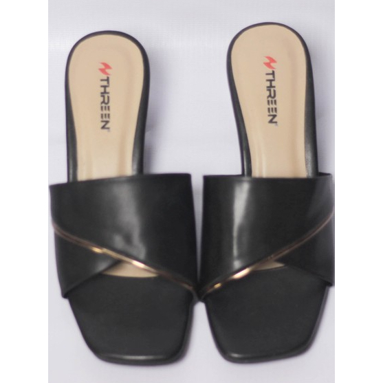 Jual THREEN Nayla 3N-890 Heels 5cm Platform Black | Shopee Indonesia
