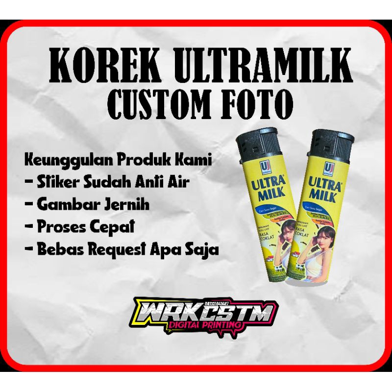 Jual korek custom / stiker korek custom / korek ultramilk custom foto ...