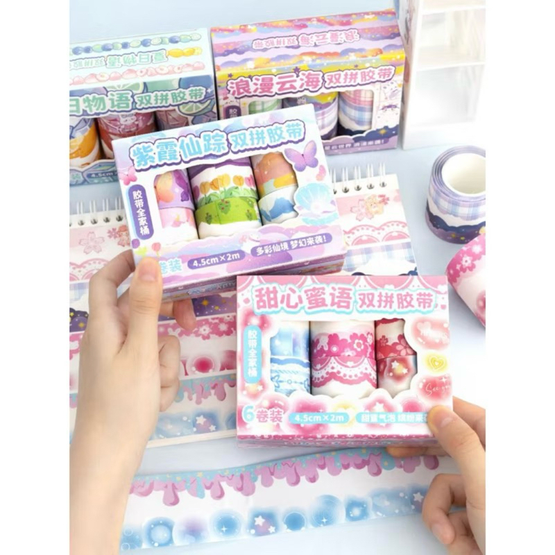 Jual ( KKM ) Sticker Roll DIY 3 IN 1 Dress Up Sticker Washi Tape ...