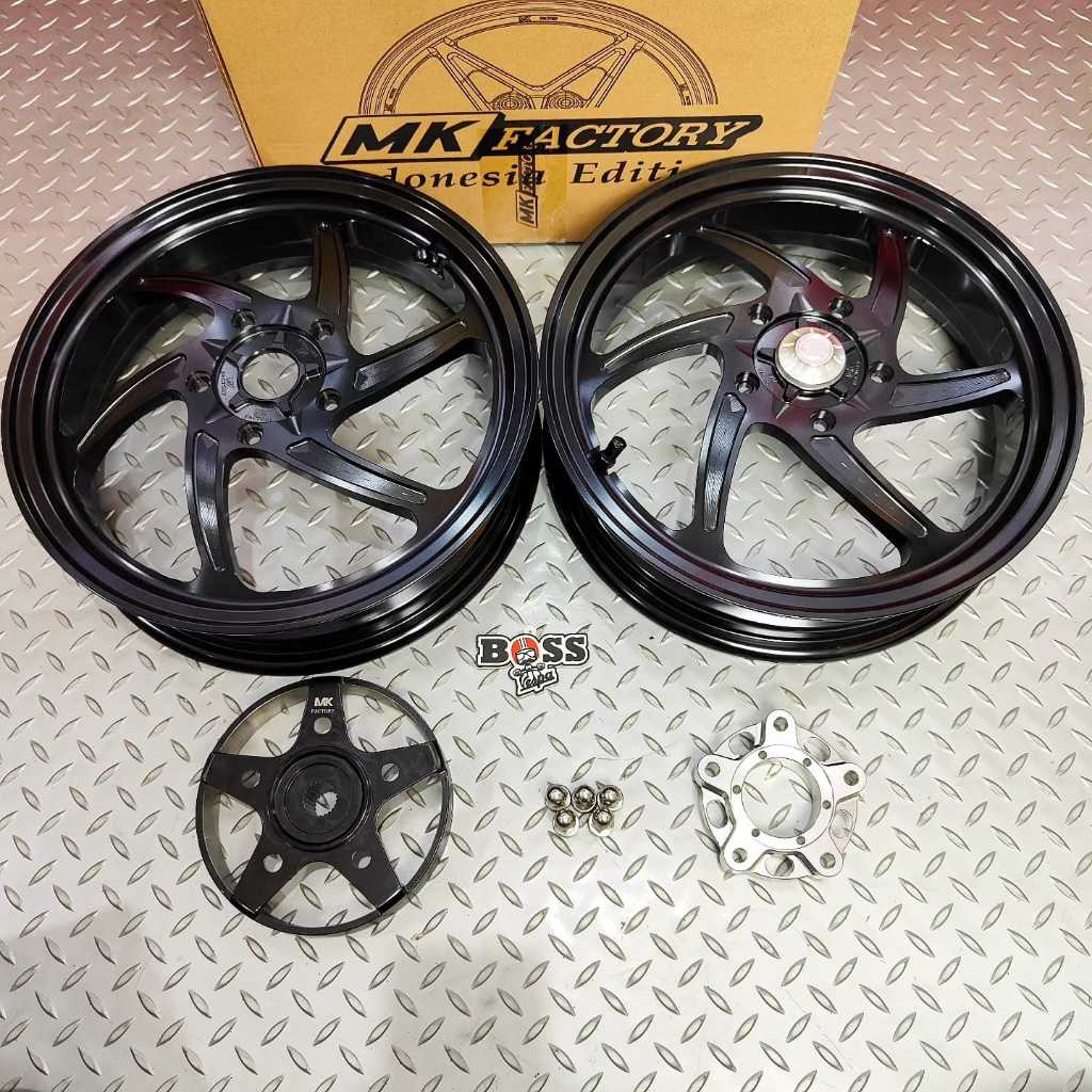 Jual Velg MK Factory MK9 Black 12" Front & Rear Vespa Sprint Prima GTS ...
