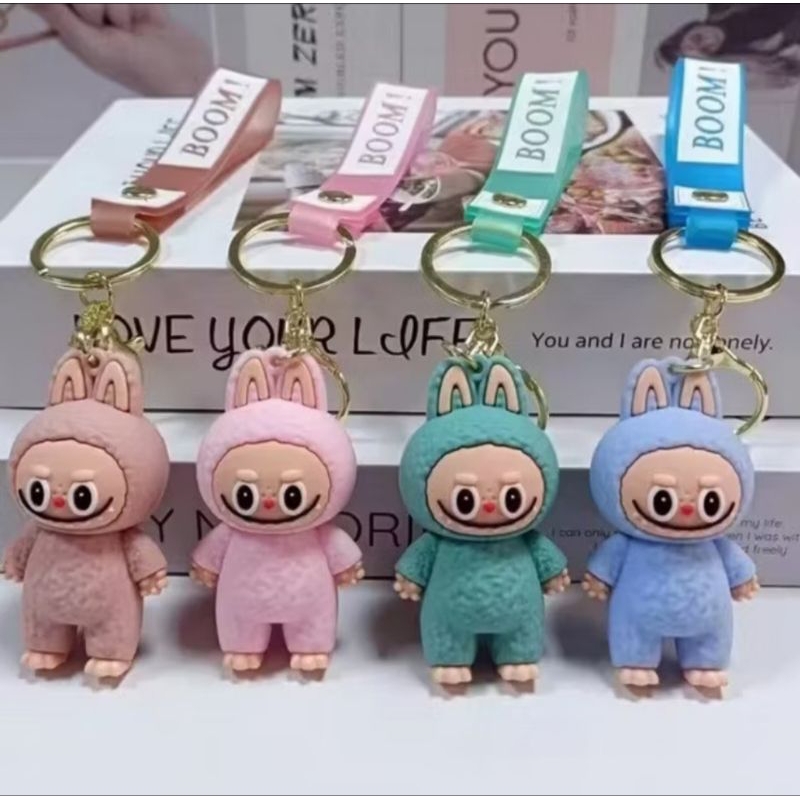 Jual SN Gantungan Tas Kunci Monster Labubu Bunny Boom Bag Keychain ...