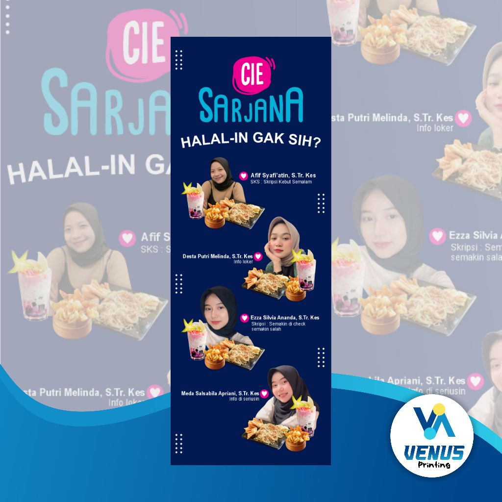 Jual Banner Sidang Skripsi Gacoan, Spanduk Wisuda Gacoan, Standing Y ...