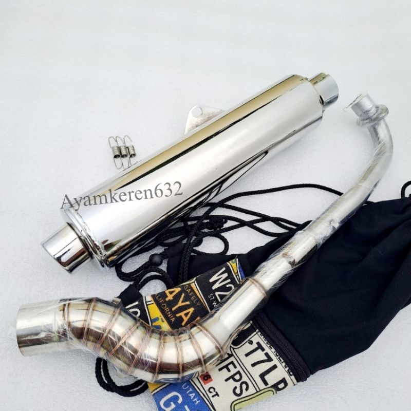Jual standard canister open power pipe xrm 100 110 125 wave fury rs125 ...