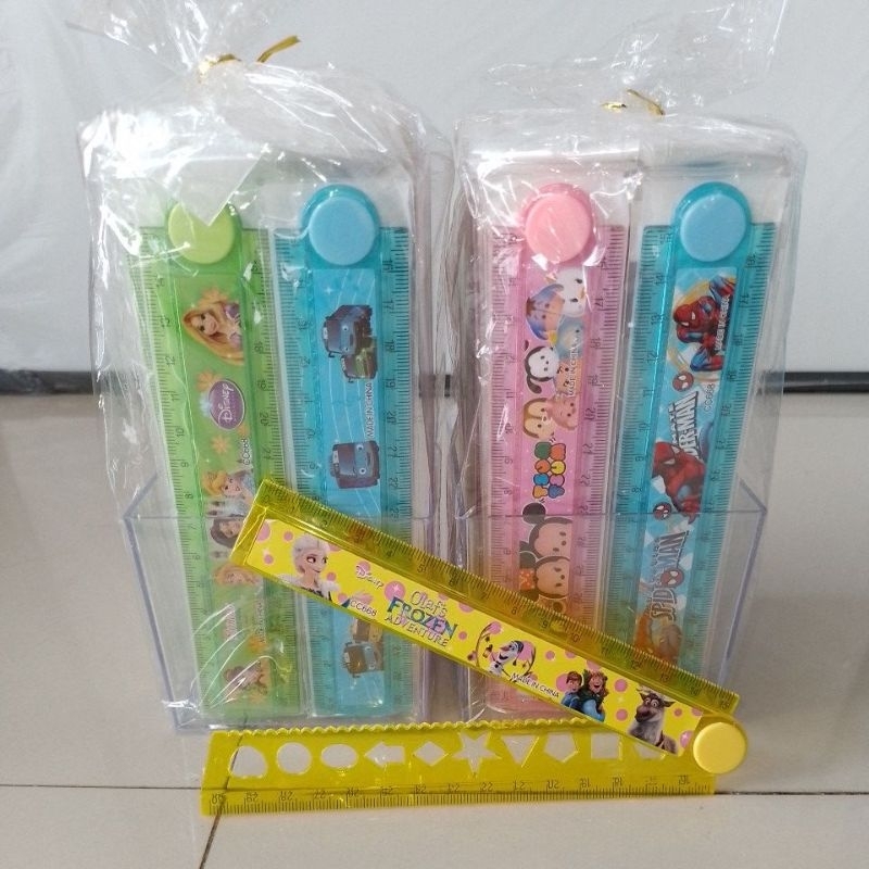 Jual Penggaris Lipat Penggaris Plastik Micro 15 / 30 Cm Karakter Lucu ...