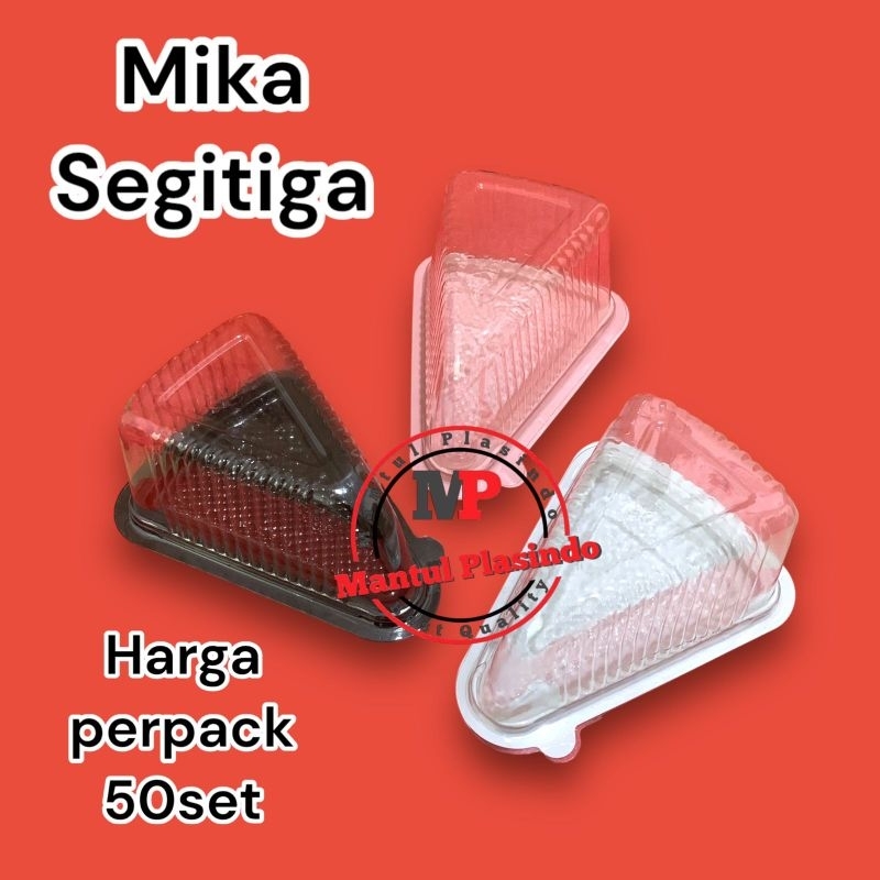 Jual isi 50pcs Mika Cake Segitiga / Mika Kue Potong /CT Segitiga Kecil ...
