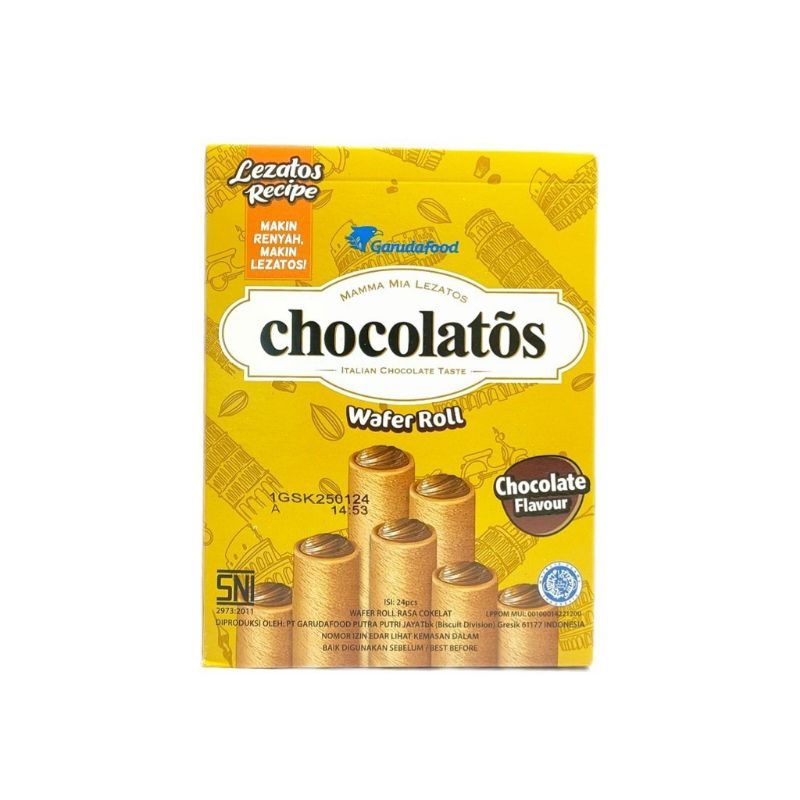 Jual Chocolatos Wafer Stick Roll 6.5grX24pcs| Chocolatos Roll Coklat ...
