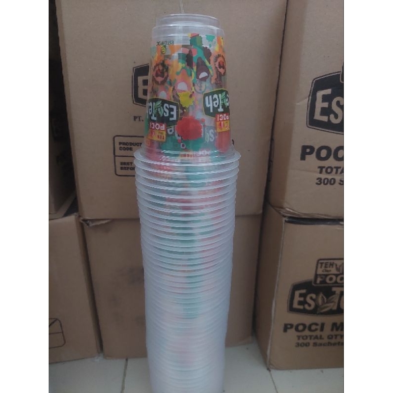 Jual Gelas Teh Poci Original Cup Teh Poci ORI 12oz 16oz 22oz ...