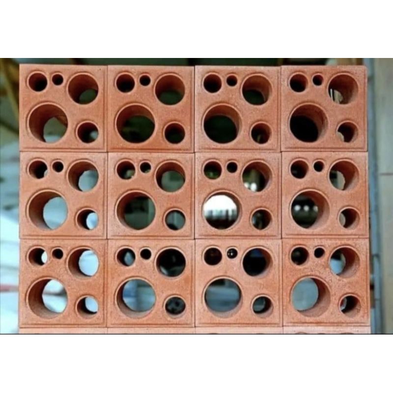 Jual roster loster beton tapak kucing merah bata | Shopee Indonesia