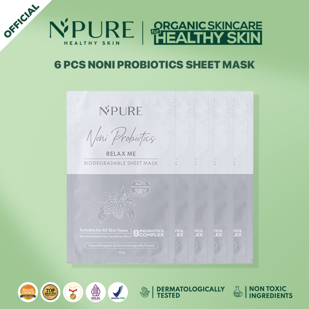 Jual NPURE 6 pcs Sheet Mask Cica/Noni/Marigold/Licorice | Shopee Indonesia